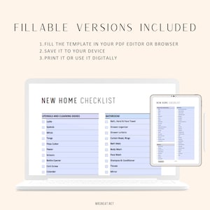 New Home Essentials Checklist Printable, First House Checklist, First ...