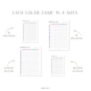 Editable Weekly Workout Log Printable, Daily Workout Planner, Exercise ...