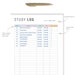 Study Log Printable, Monthly Study Tracker, Fillable Study Planner ...