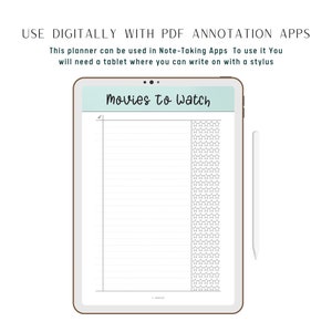 Printable Movies to Watch, Watch List Template, Fillable Movies to ...