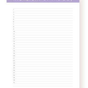 Printable Highlight of the Day Template Day Highlight Page - Etsy