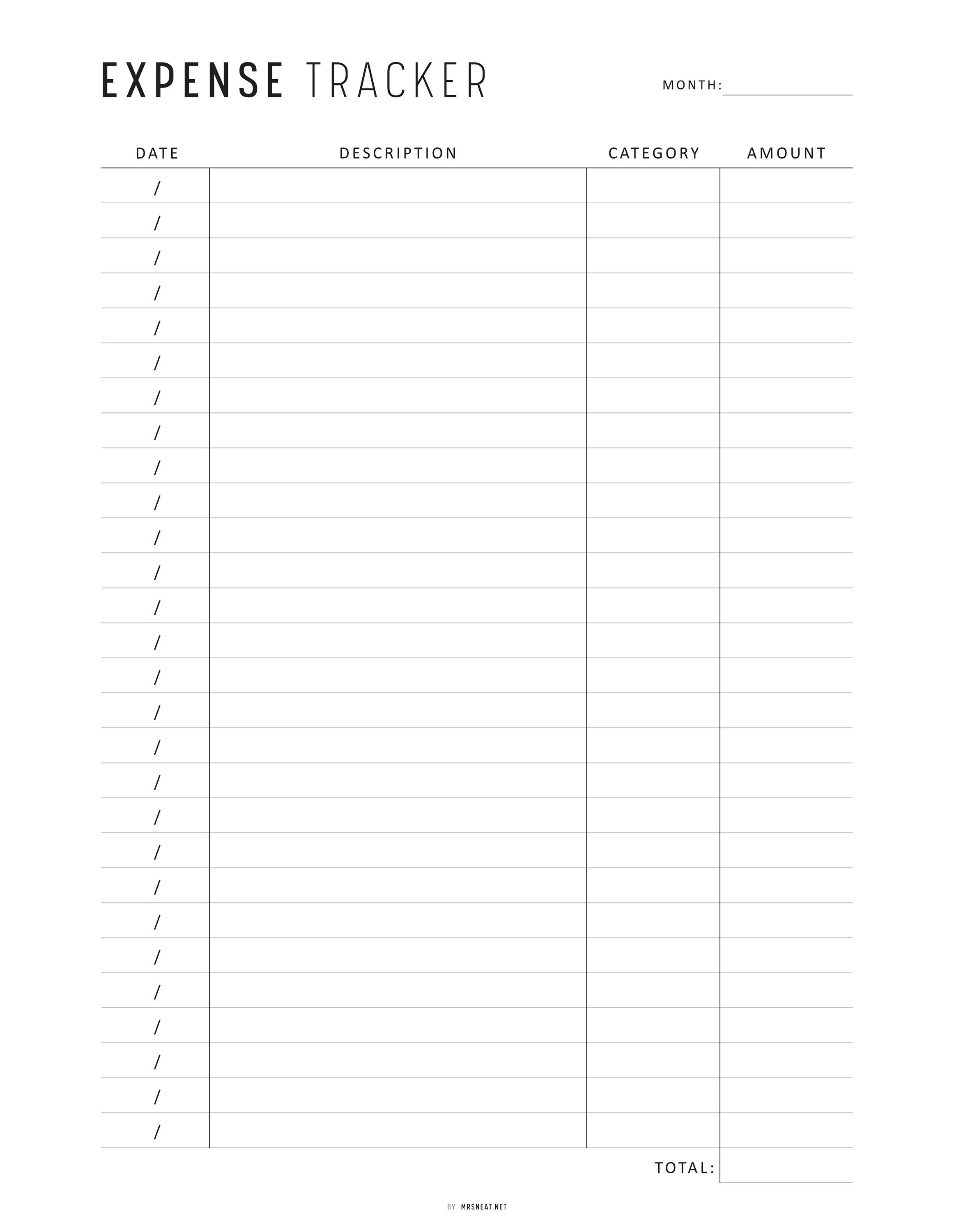 Expense Tracker Printable, Spending Tracker, Expense Log, Purchase Log ...