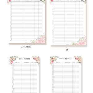 Fillable Reading Planner Bundle, Book Review, Reading Log, Books to ...