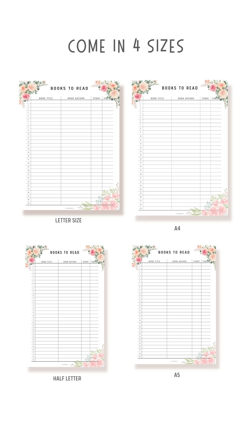Fillable Reading Planner Bundle, Book Review, Reading Log, Books to ...