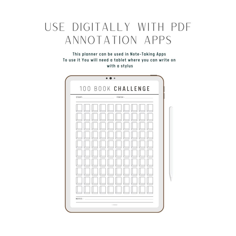 100 Book Challenge Printable, Reading Challenge, Reading Tracker ...