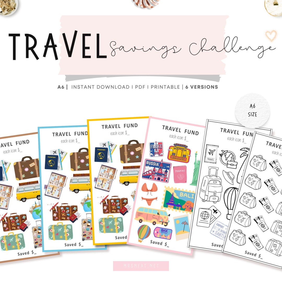 Travel Fund Savings Challenge: A6 Budget Binder PRINTABLE (PDF) - Etsy