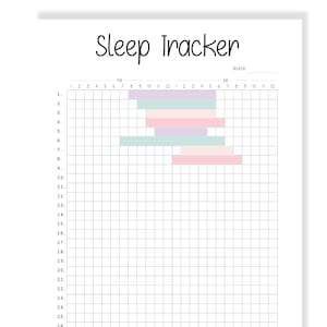 Sleep Tracker Printable, Monthly Sleep Log, Sleep Journal, Sleep ...
