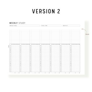 Weekly Study Planner Template, Study Tracker Printable, Weekly Schedule ...
