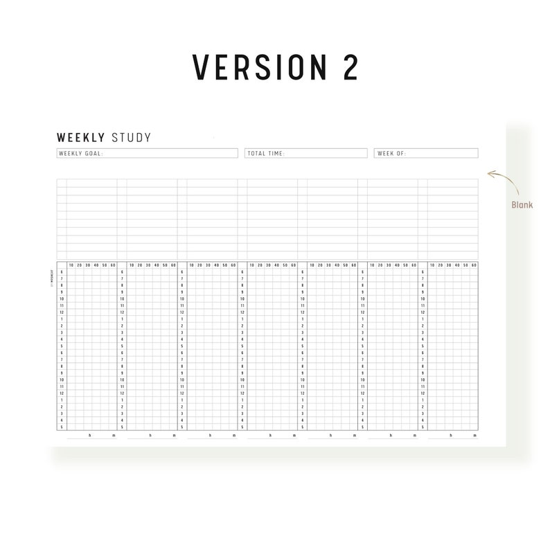 Weekly Study Planner Template, Study Tracker Printable, Weekly Schedule ...