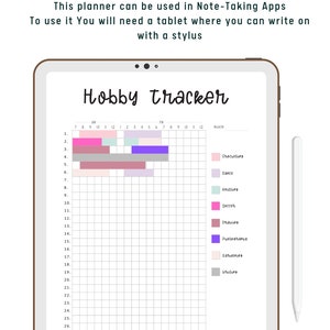 Monthly Hobby Tracker Template, Daily Hobby Tracker, Self Care Journal ...