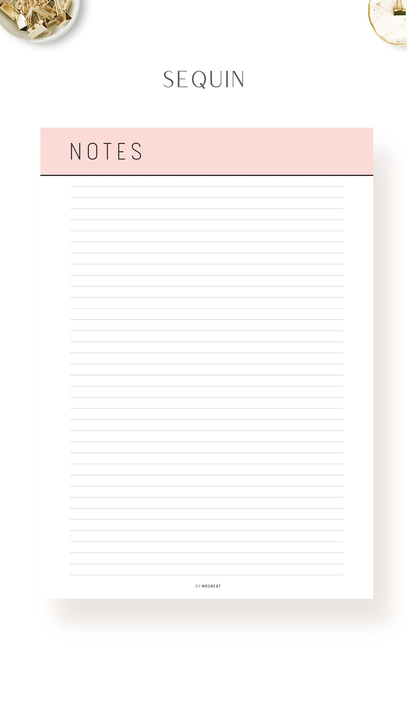 Printable Notes Page Template Notes Printable PDF A4 - Etsy