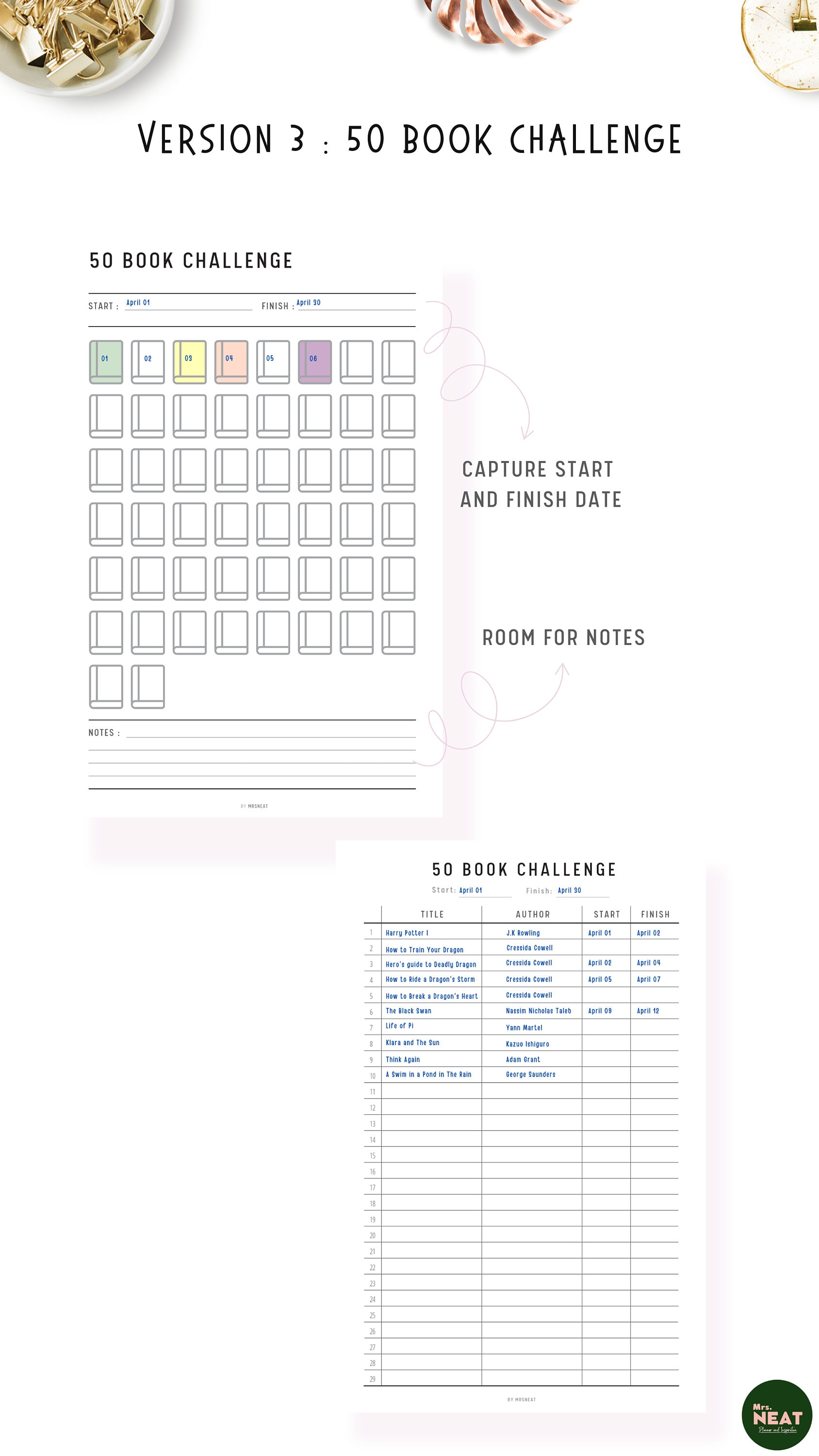 Book Challenge Printable, 100, 50, 30 Book Challenge, 25 Book Challenge ...