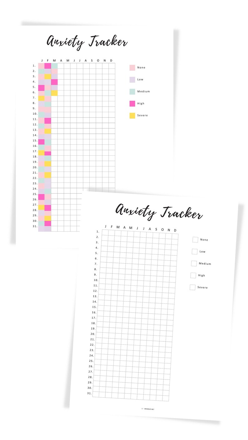 Anxiety Tracker Printable, Anxiety Journal, Hack Your Anxiety, Anxiety ...