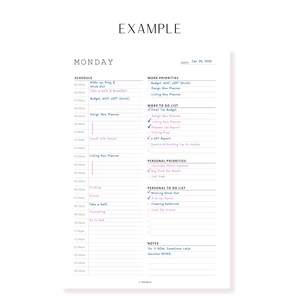 Fillable Work From Home Planner Printable, Daily Planner, Personal ...