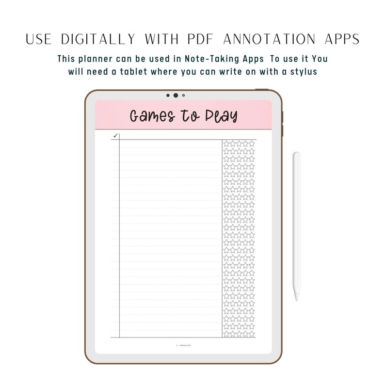 Games to Play List Template Printable, Best Games List, Games Review ...