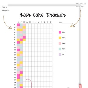 Hair Care Tracker Printable: Routine Planner (PDF) - Etsy Canada