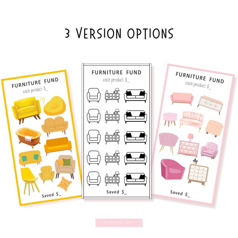 New Furniture Savings Challenge, A6 Cash Envelopes, Printable Budget ...