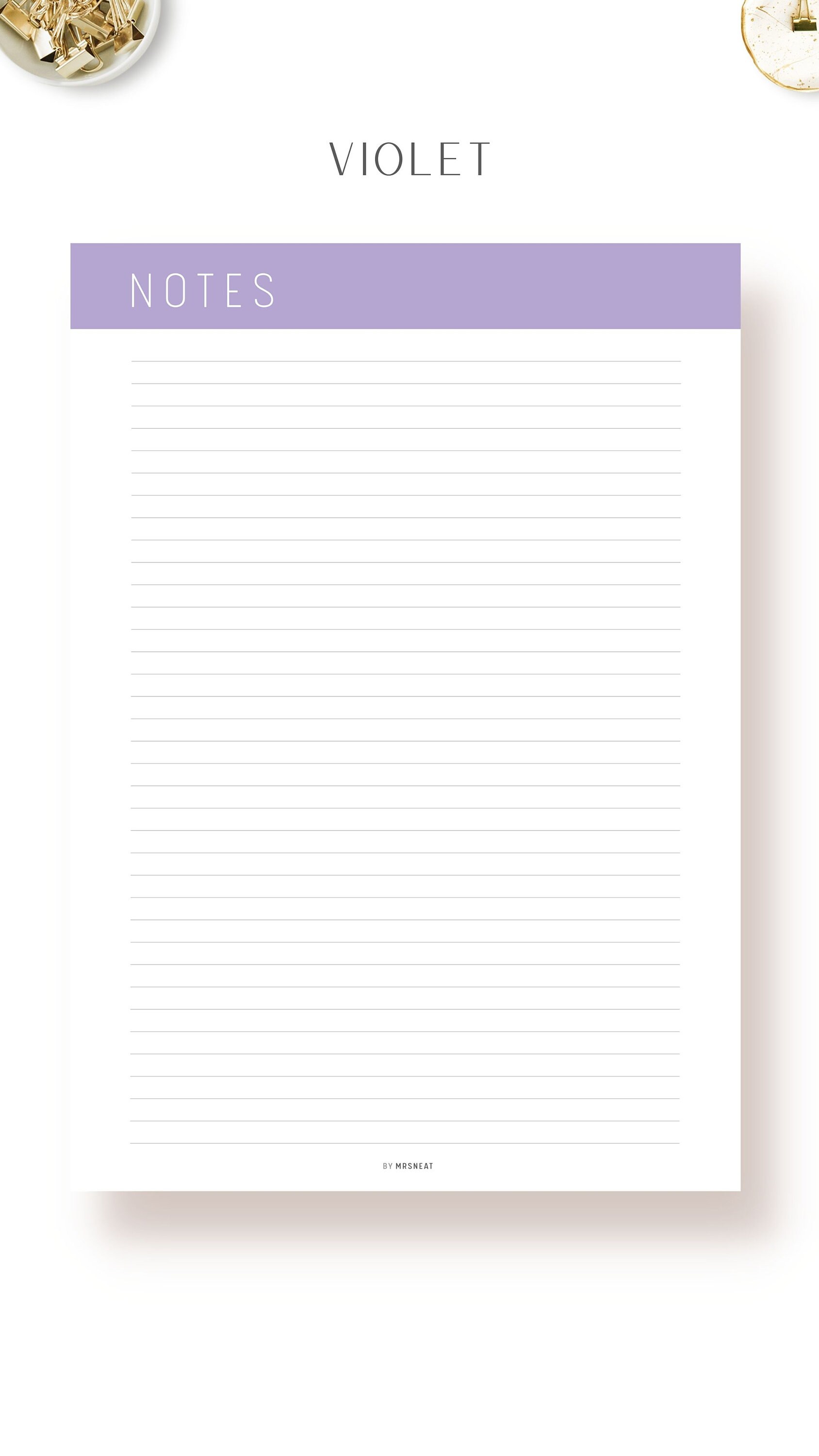 Printable Notes Page Template Notes Printable PDF A4 - Etsy