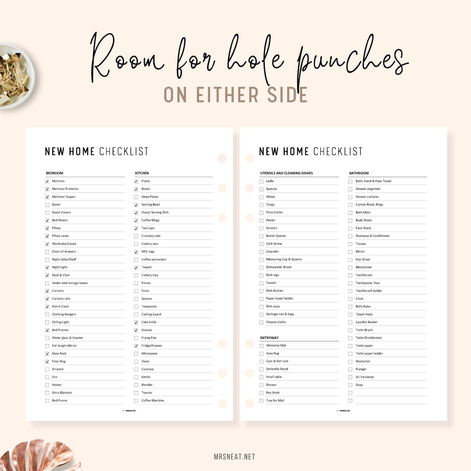 New Home Essentials Checklist Printable, First House Checklist, First ...