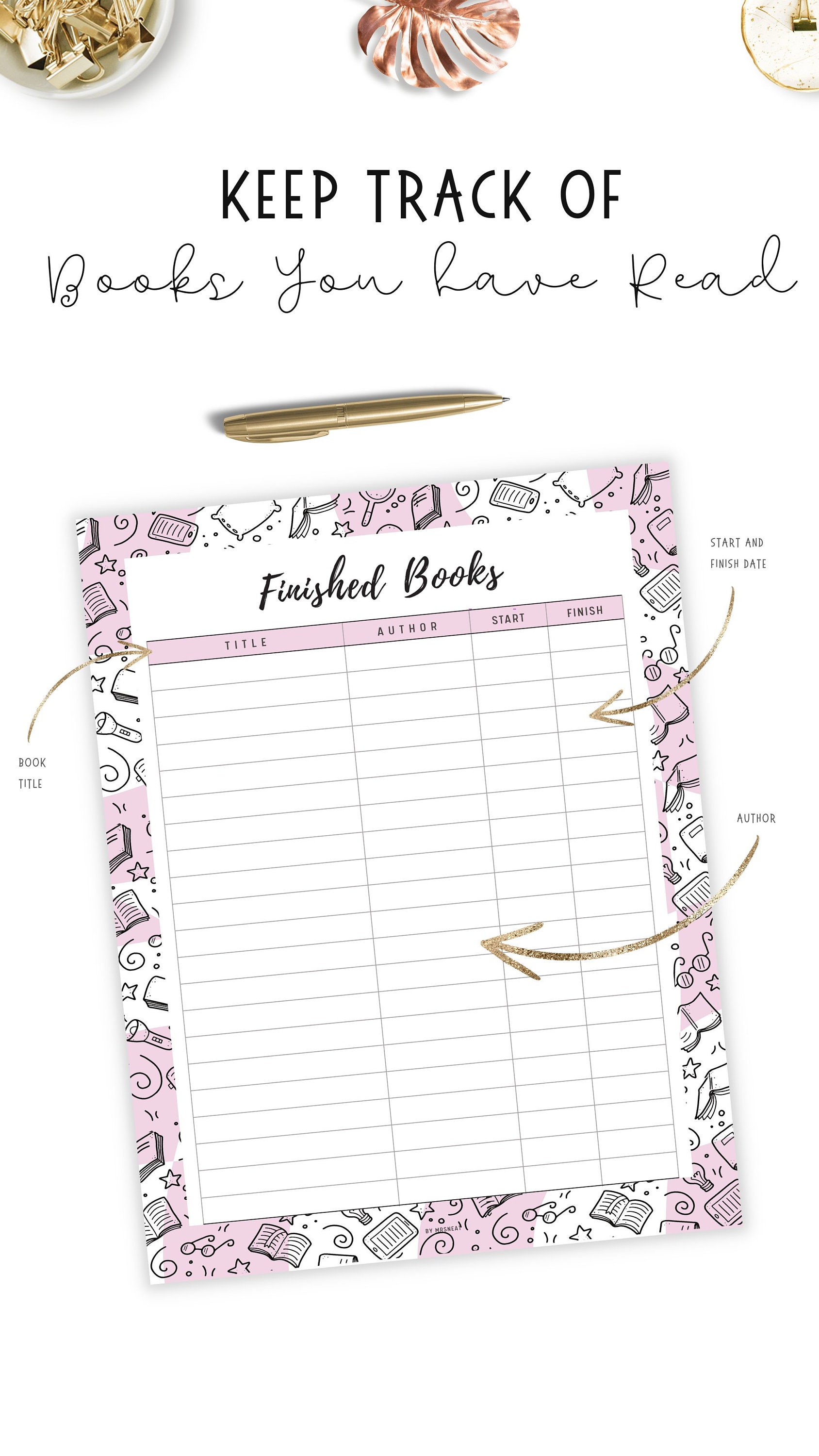 Books I've Read Template, Reading Log Printable, Reading Tracker, Books ...