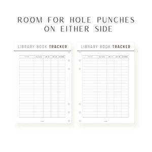 Library Book Tracker Printable, My Library Book Page, Reading Journal ...