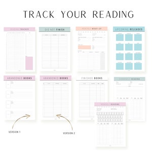 Ultimate Reading Journal Bundle, Printable Reading Tracker, Fillable ...