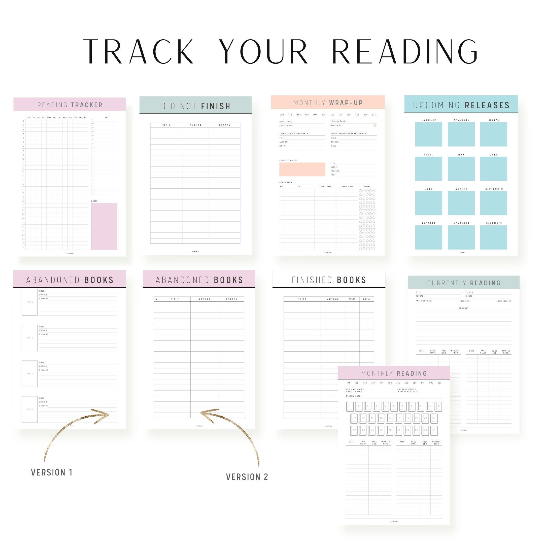 Ultimate Reading Journal Bundle, Printable Reading Tracker, Reading ...