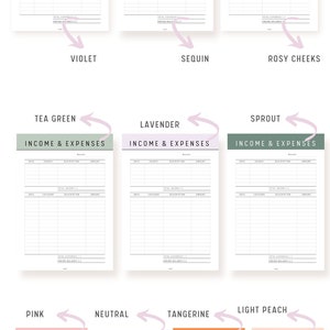 Income and Expense Tracker Template Printable, Income and Expenses in ...