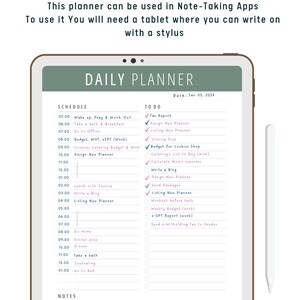 Minimalist Daily Planner Printable, Colorful Daily Template, PDF, A4 ...