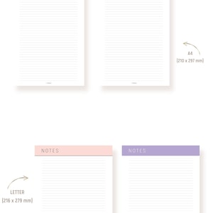 Printable Notes Page Template Notes Printable PDF A4 - Etsy