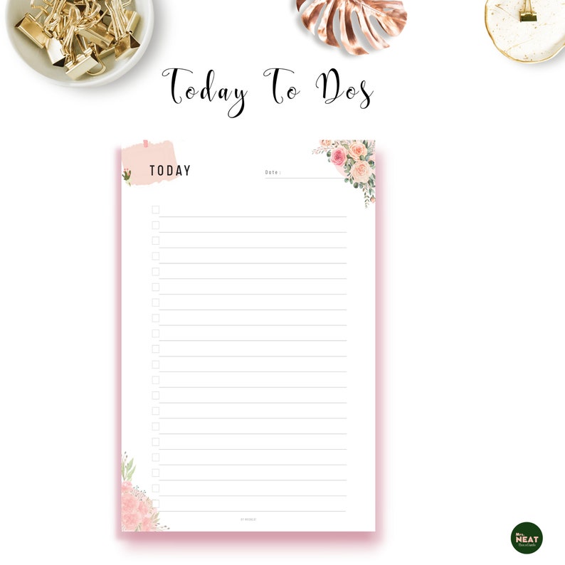 Floral to Do List Planner Printable Bundle 6 Pages Cover - Etsy