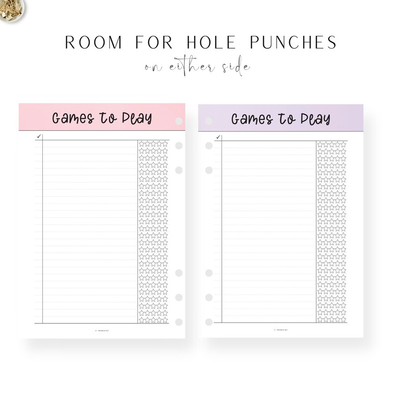 Games to Play List Template Printable, Best Games List, Games Review ...