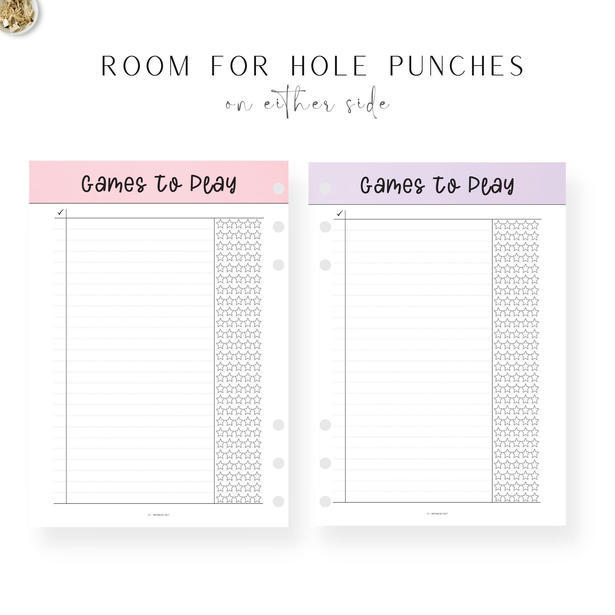 Games to Play List Template Printable, Best Games List, Games Review ...
