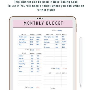 Monthly Budget Planner Template Printable, Finance Overview Sheet, PDF ...