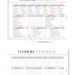 Colorful Cleaning Schedule Template, Cleaning Checklist Printable, A4 ...
