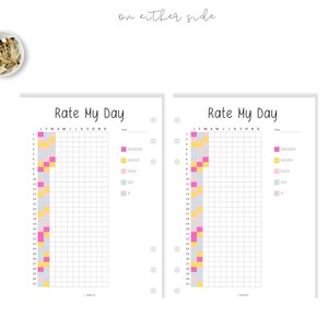Rate My Day Tracker Printable, Daily Rating Planner, Yearly Day Rating ...
