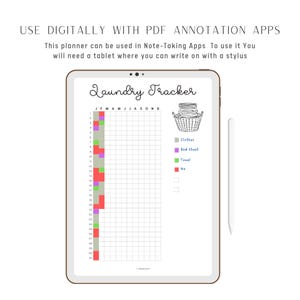 Laundry Tracker Printable, Laundry Log, Track Washing, Track Laundry ...