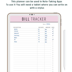 Bill Payment Tracker Printable, Spending Tracker Template, PDF, A4, A5 ...