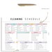 Colorful Cleaning Schedule Template, Cleaning Checklist Printable, A4 ...