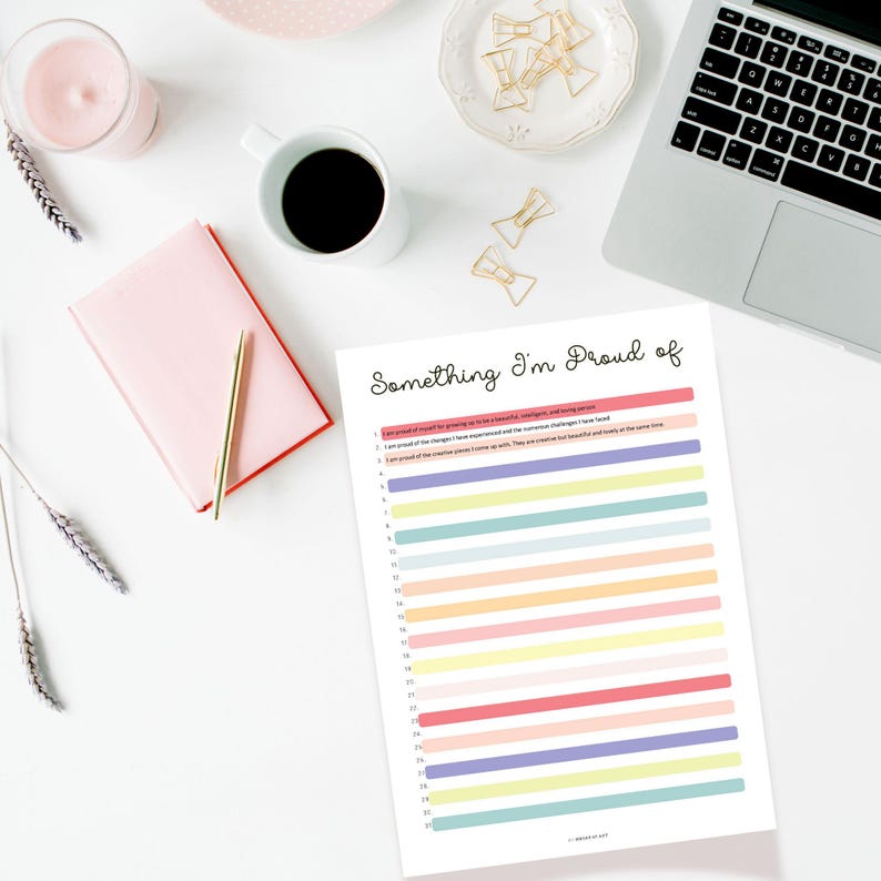 FILLABLE Gratitude Journal PRINTABLE: Wellness & Mindfulness (PDF ...