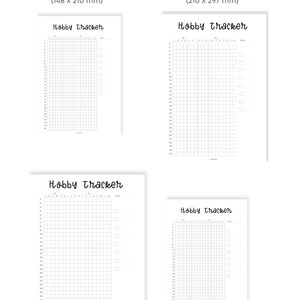 Monthly Hobby Tracker Template, Daily Hobby Tracker, Self Care Journal ...