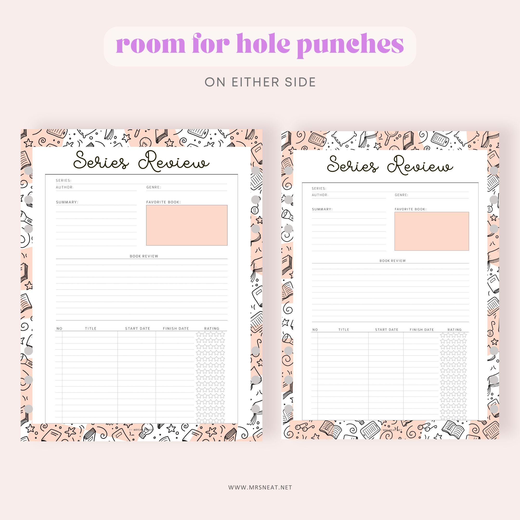 FILLABLE Book Series Tracker PRINTABLE: Reading List Planner (a4/a5 ...