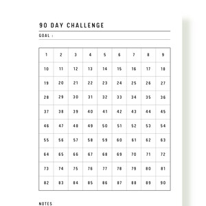 FILLABLE Habit Tracker PRINTABLE Bundle: 30, 60, 90, 100 Day Challenge ...