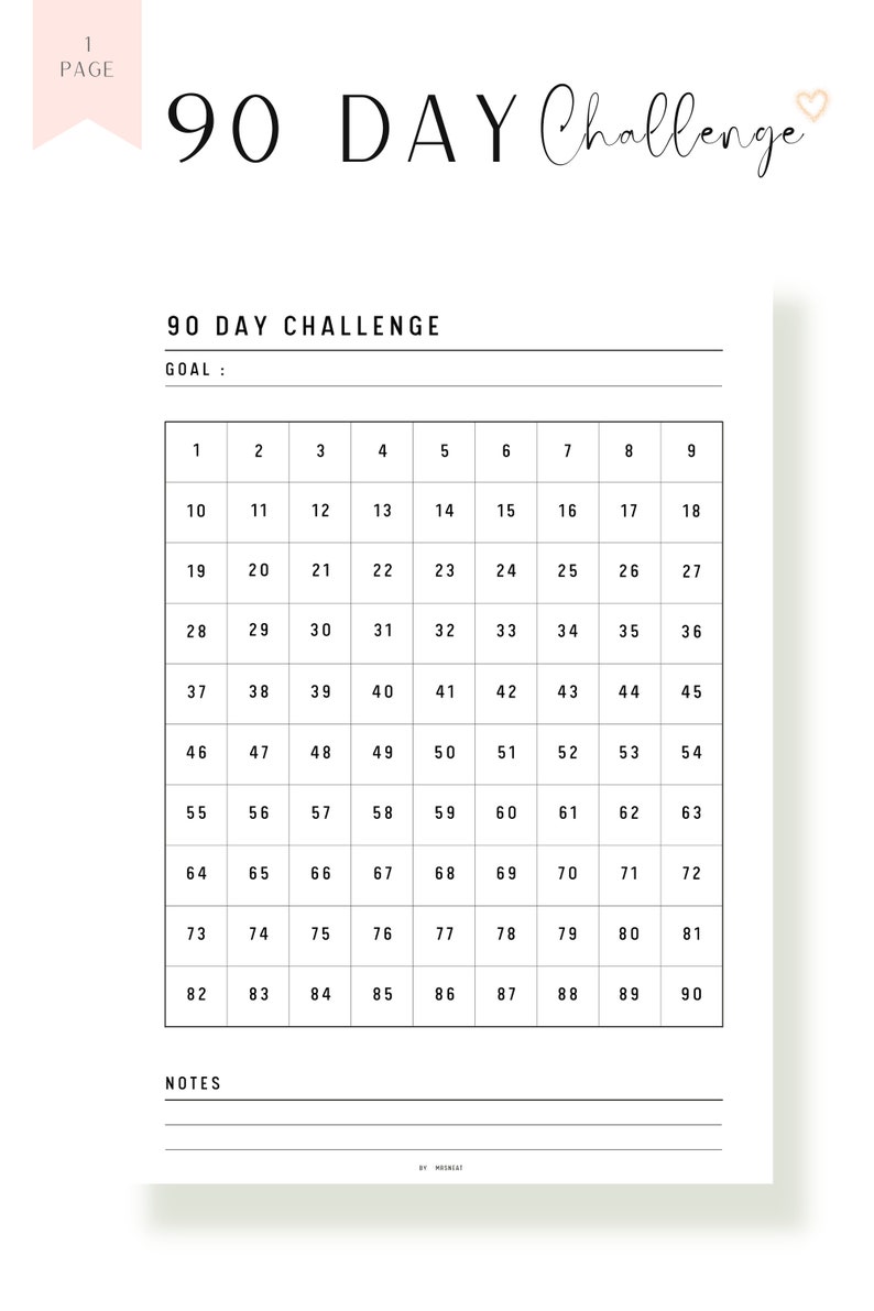 FILLABLE Habit Tracker PRINTABLE Bundle: 30, 60, 90, 100 Day Challenge ...