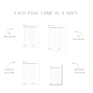 Bank Balance Sheet PRINTABLE, Savings Tracker, Banking Record, Finance ...