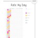 Rate My Day Tracker Printable, Daily Rating Planner, Yearly Day Rating ...