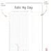 Rate My Day Tracker Printable, Daily Rating Planner, Yearly Day Rating ...