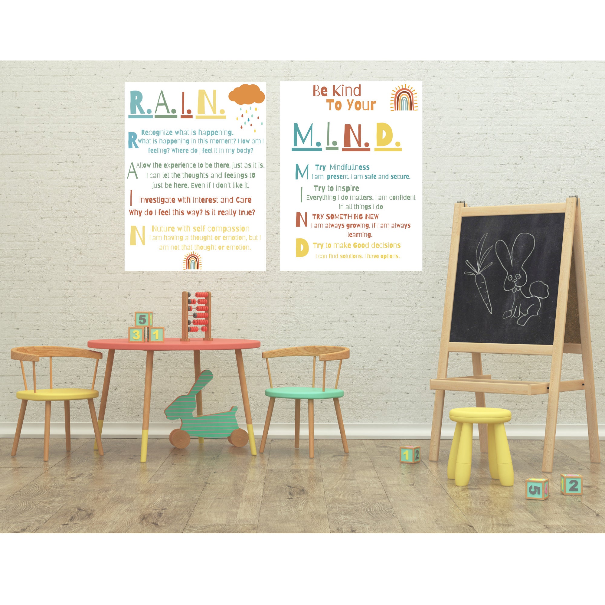 Rain Technique Poster Emotional Regulation School Counselor Therapy ...