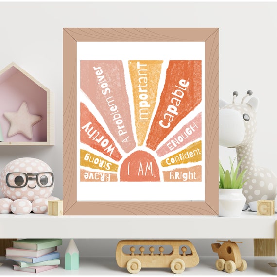 Affirmations for Kids Digital Download Sun Mental Health Self - Etsy