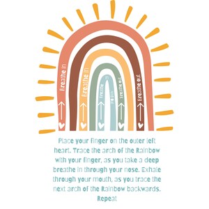 Rainbow Breathing Poster Grounding Deep Breathing Coping Skills Self ...